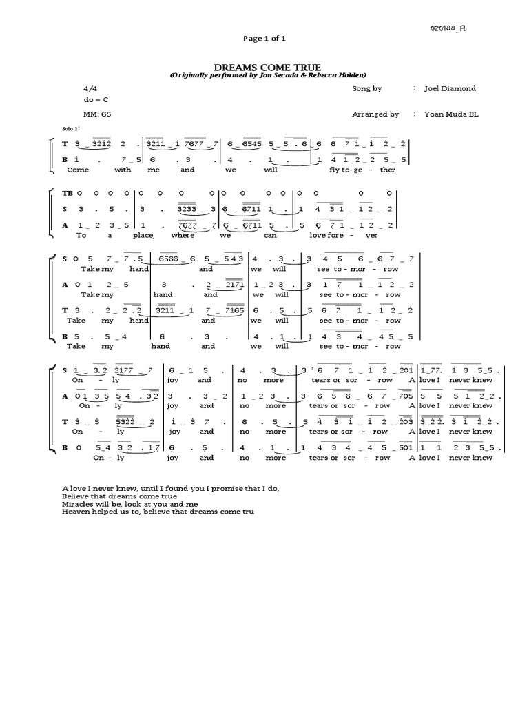 Dreams Come True | PDF