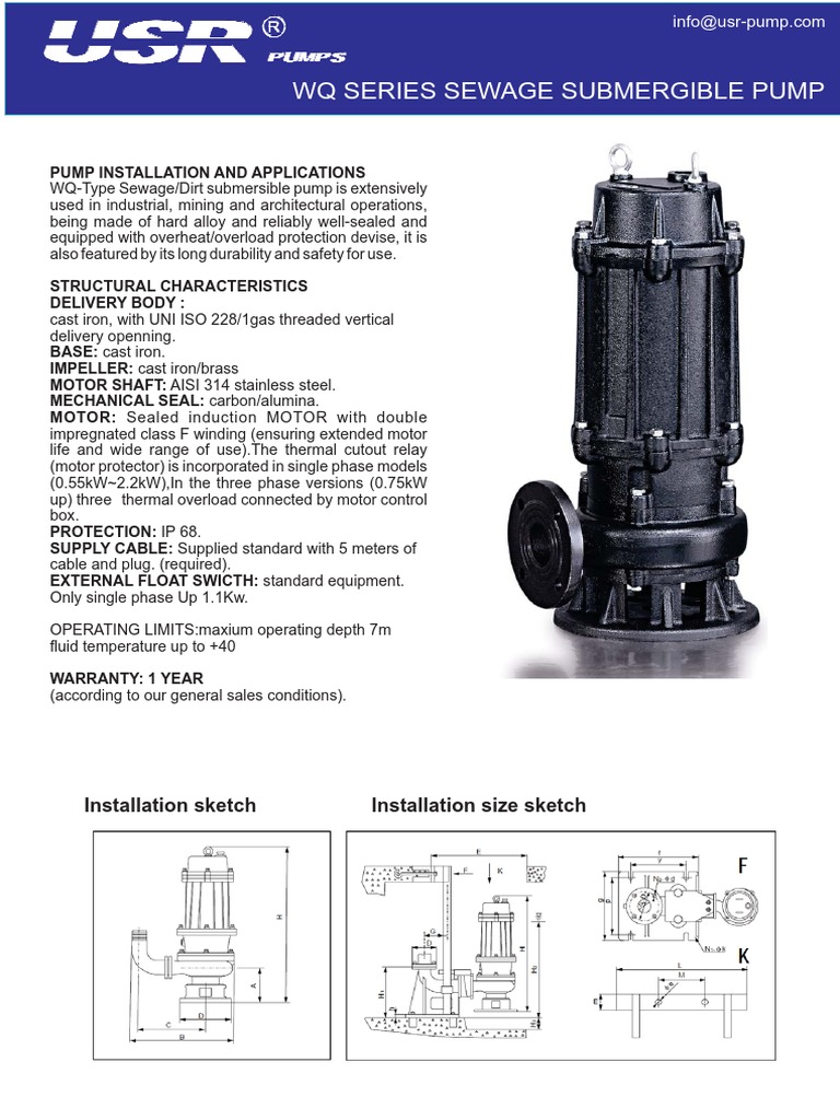 WQ Catalogo Usr | Download Free PDF | Electric Motor | Pump