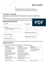 Starter Checklist - Guidance - GOV - Uk | PDF