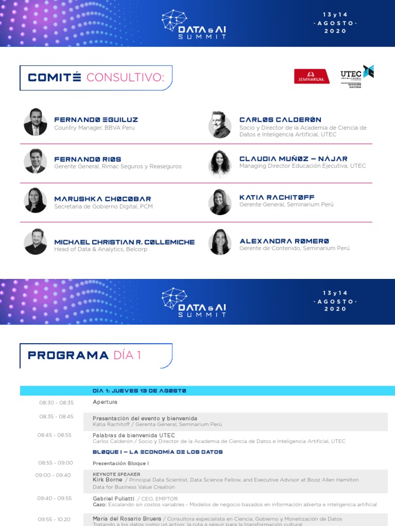 Programa Data&AI Summit | PDF | Ciencias de la Computación | Liderazgo