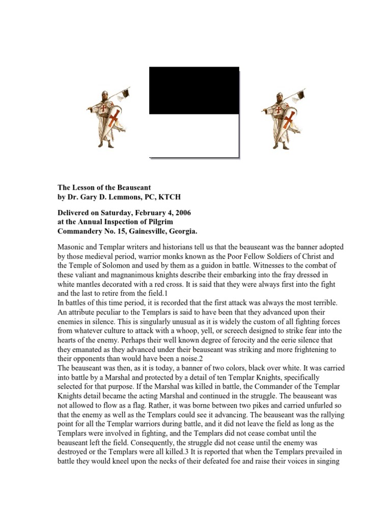 Beauseant | PDF | Knights Templar