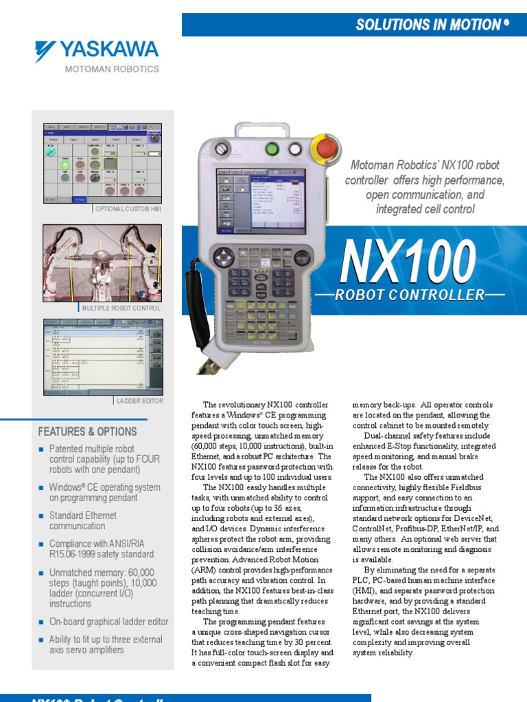 NX100 Robot Controller | PDF | Input/Output | Touchscreen