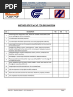 Example Method Statement For Excavation Work | PDF | Excavation (Archaeology) | Sanitary Sewer
