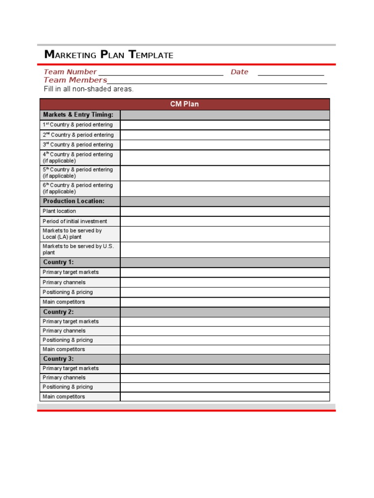 Marketing Plan Template Guide | PDF | Business