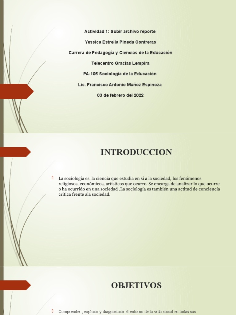 Pineda - Yessica Estrella - U1T1a1 | PDF | Sociología | Experimentar