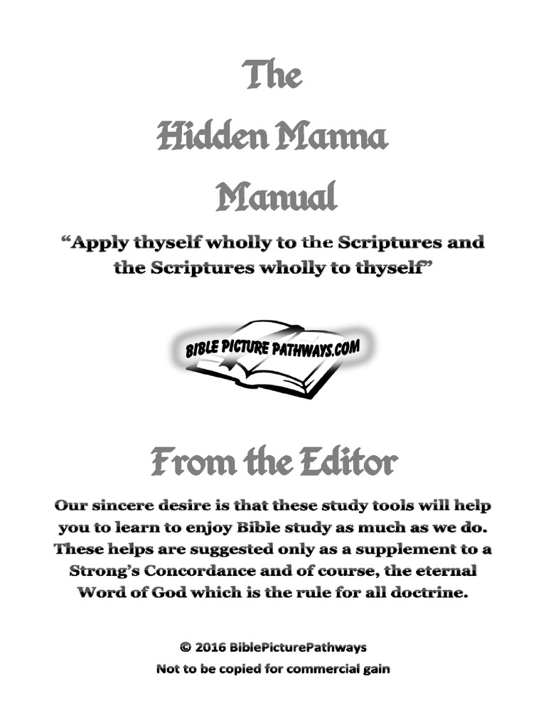 Hidden Manna Manual | PDF | Bible | Jesus