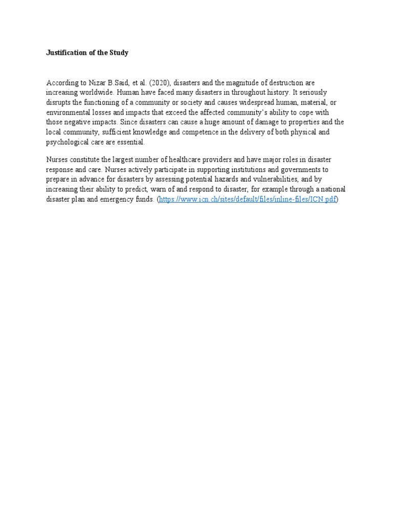 Justification of The Study | PDF