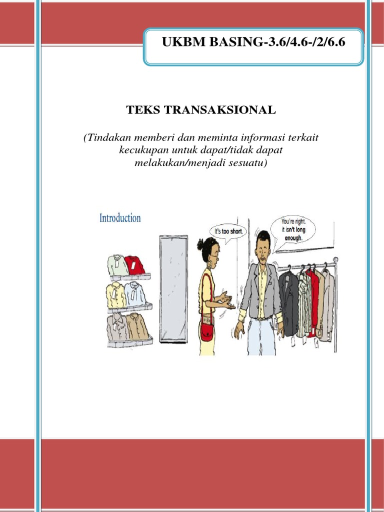 Ukbm 6 Teks Transaksional | PDF