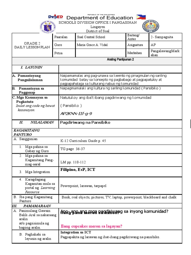 COT Araling Panlipunan 2 | PDF