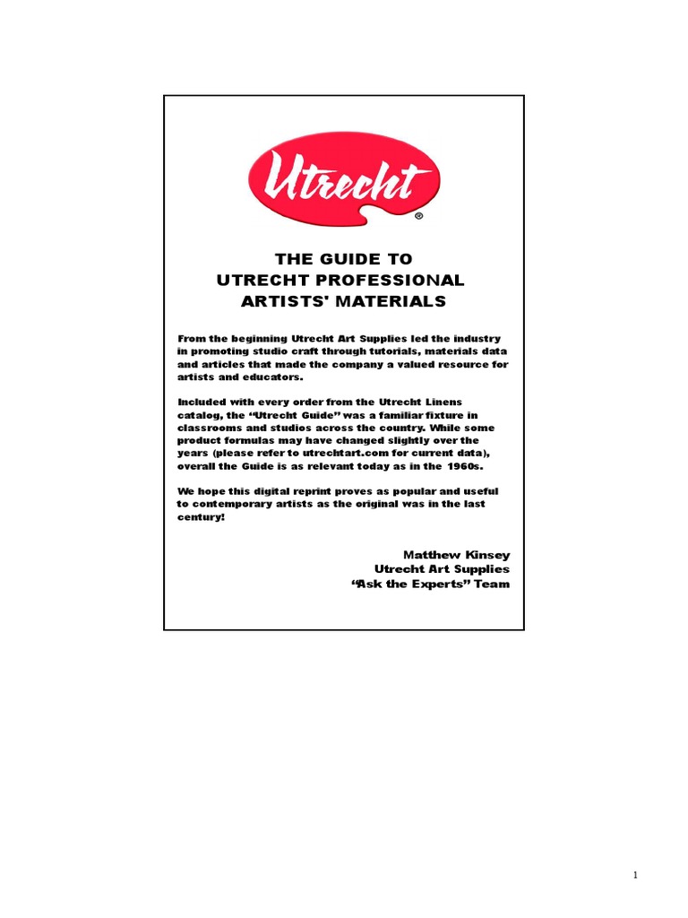 HS Utrecht Guide | PDF | Acrylic Paint | Canvas