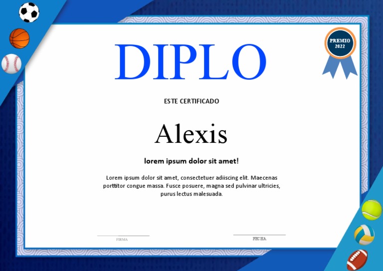 Certificado Premio 2022 Alexis Peraza | PDF