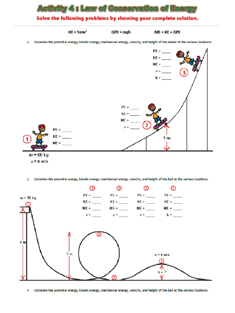 Activity 4 - Law of Conservation of Mechanical Energy 3 | PDF
