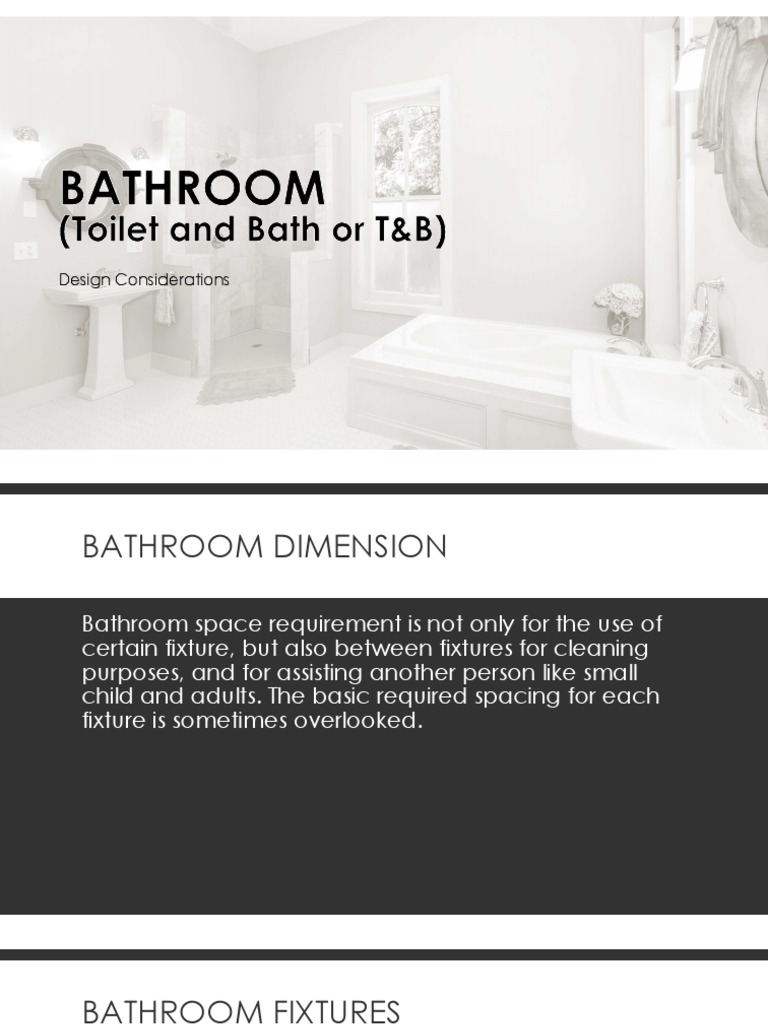 Lecture 3 - Bathroom Design | PDF