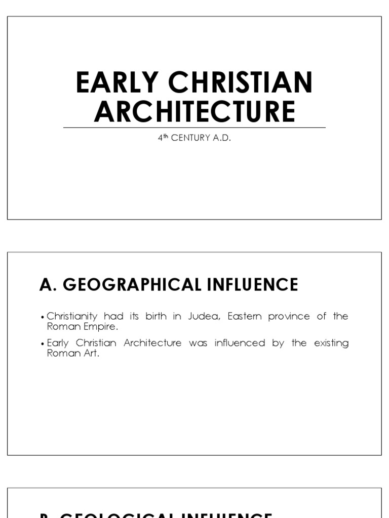 Early Christian Architecture Overview | PDF | Church (Building ...