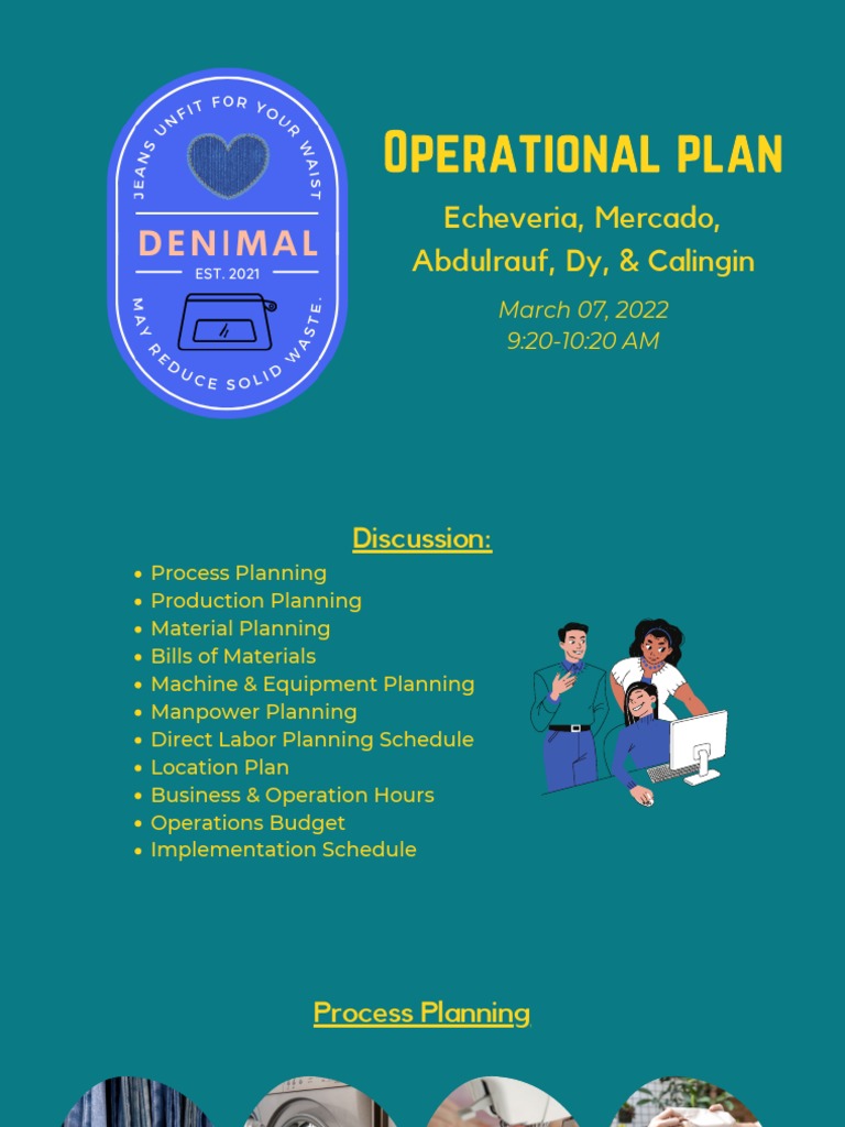 Operational Plan Sample | PDF | Jeans | Business