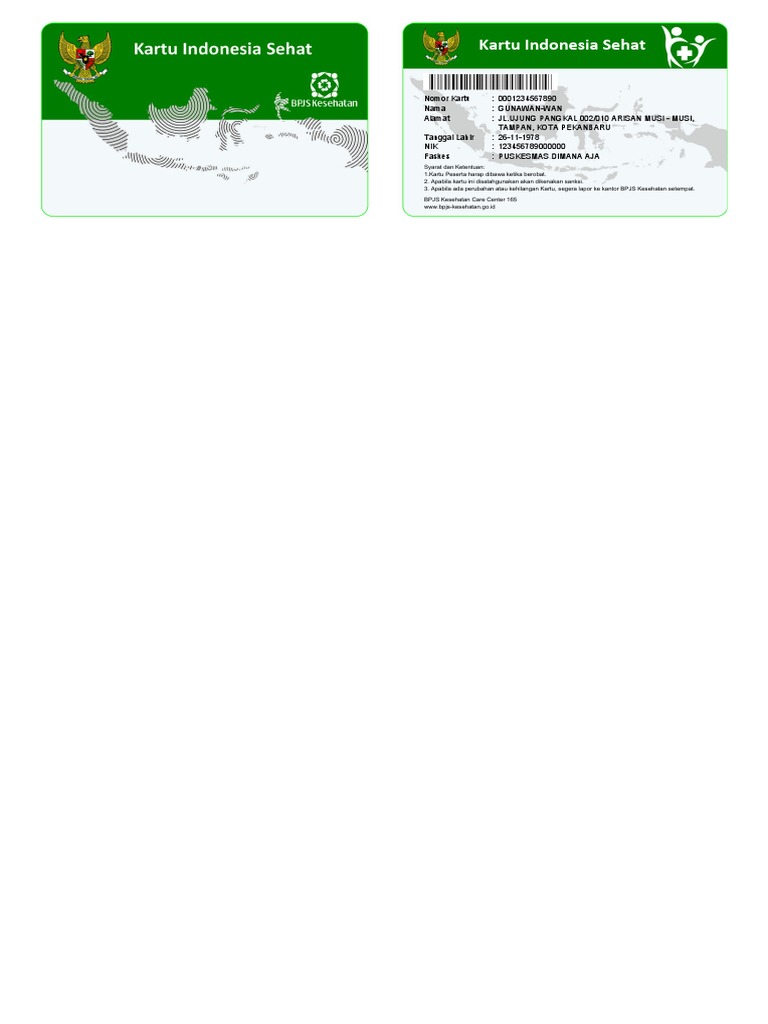 Template BPJS Kesehatan Word | PDF