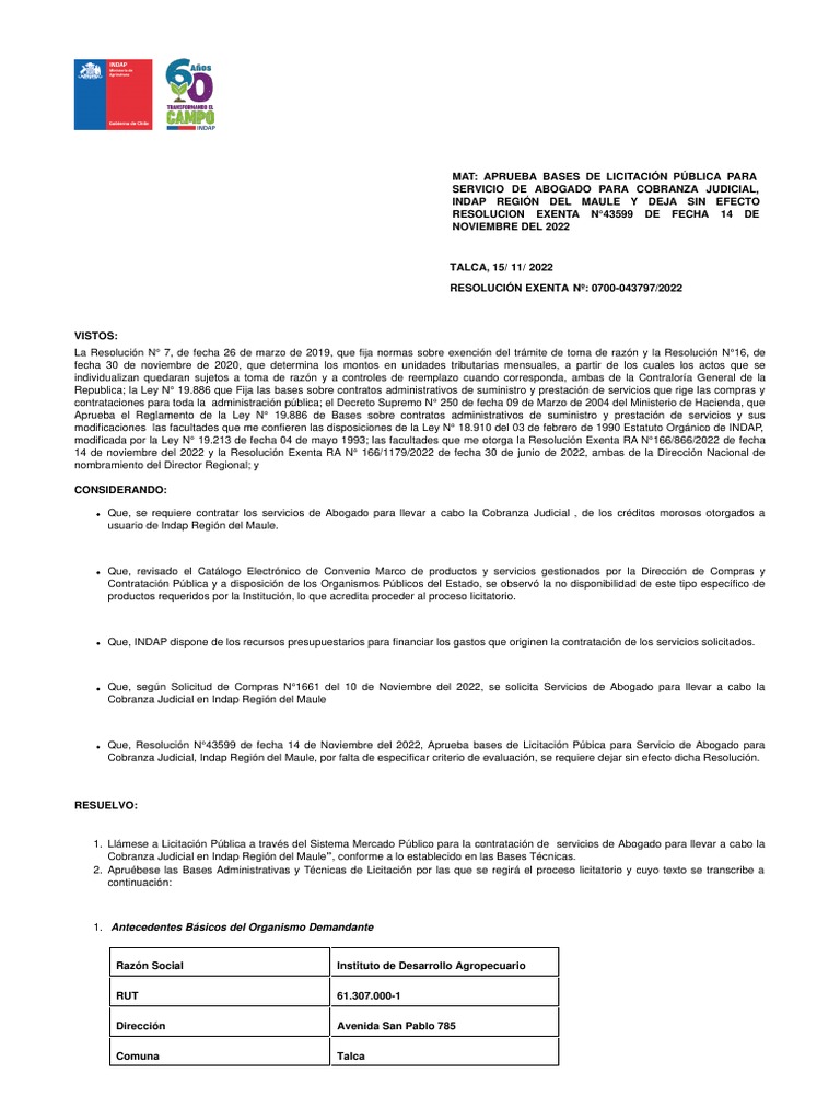 Resolucion Aprueba Bases | PDF | Multa (pena) | Bancos