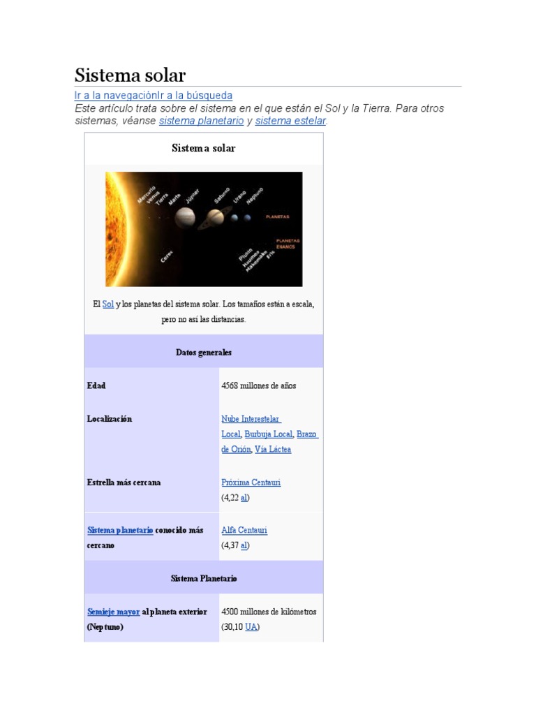 Sistema Solar | PDF | Sistema solar | Dom