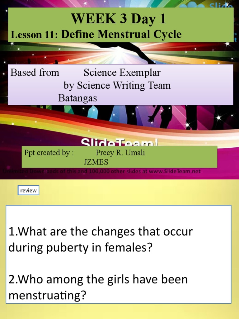 Science q2 Wk3 Day 1-3 | PDF | Menstrual Cycle | Menstruation