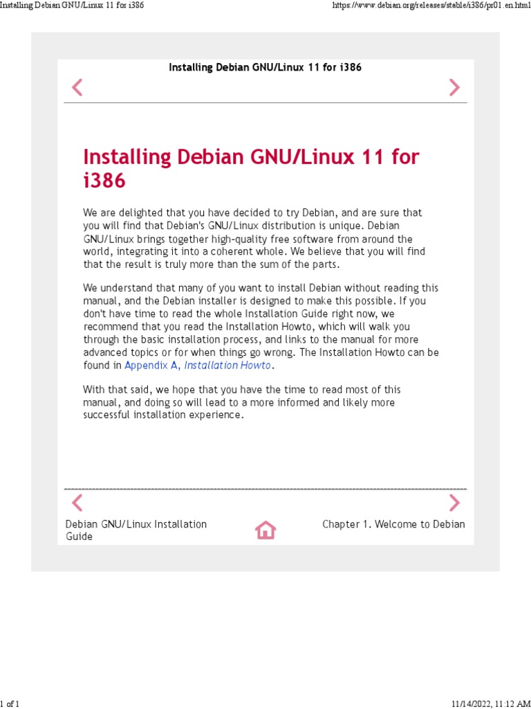 Installing Debian GNU - Linux 11 For I386 | PDF