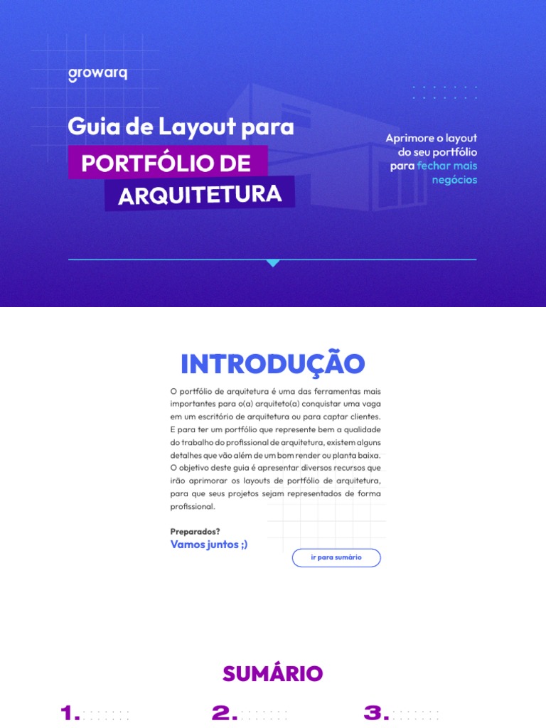 Guia de Layout para Portfólio de Arquitetura | PDF | Cor | Imagem