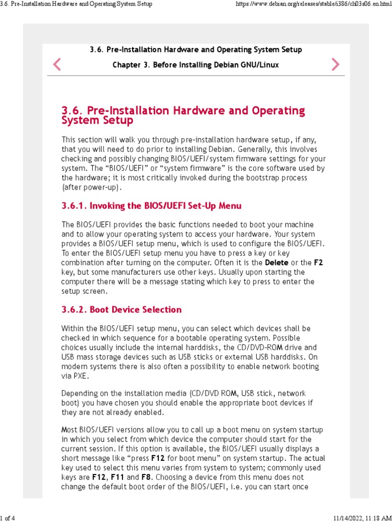 3.6. Pre-Installation Hardware and Operating System Setup | PDF | Bios ... 3.6. Pre-Installation Hardware and Operating System Setup | PDF | Bios ...