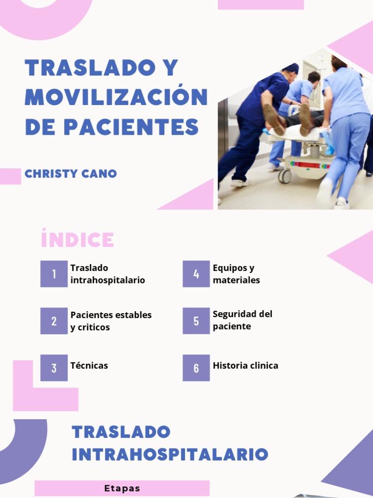 Traslado y Movilización de Pacientes | PDF | Medicina | Medicina CLINICA