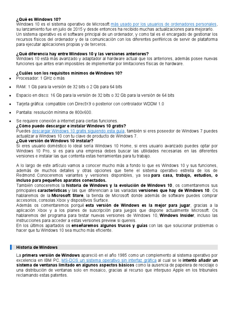 Preguntas Sobre Windows y Linux | PDF | Windows 10 | Microsoft Windows
