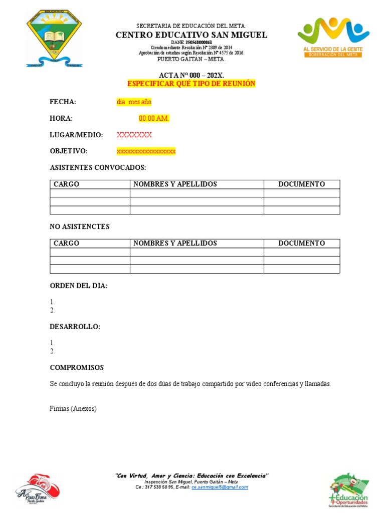 Cesami-Formato de Actas-2023 | PDF