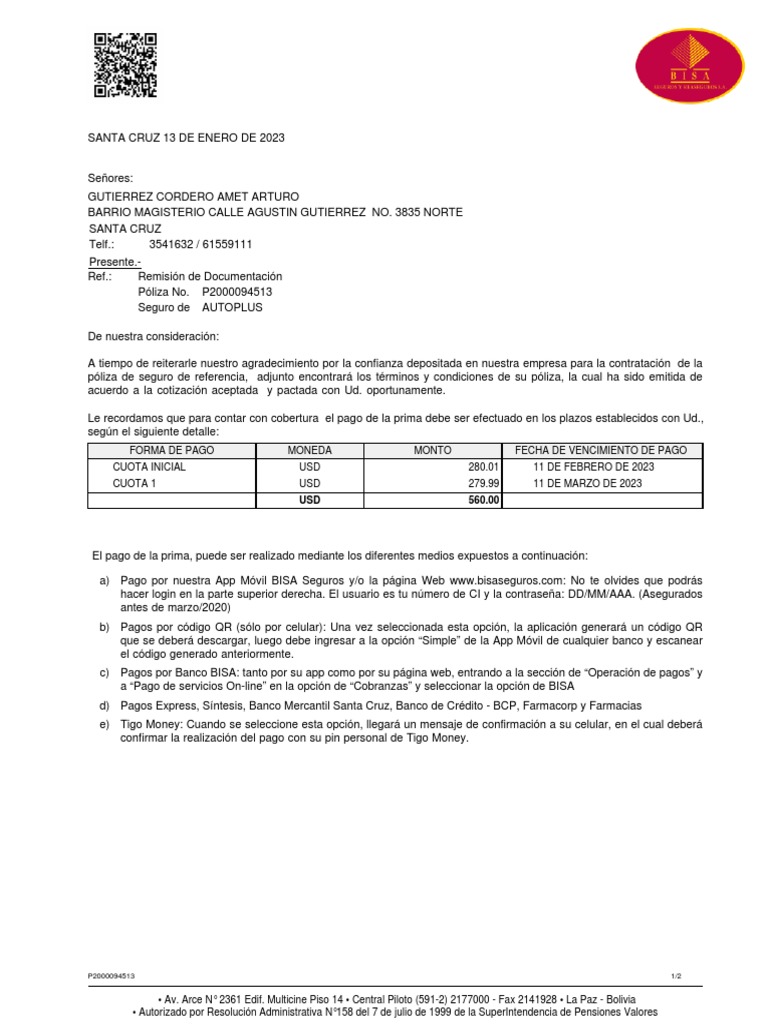 Documentos Poliza | PDF | Seguro | Reaseguro