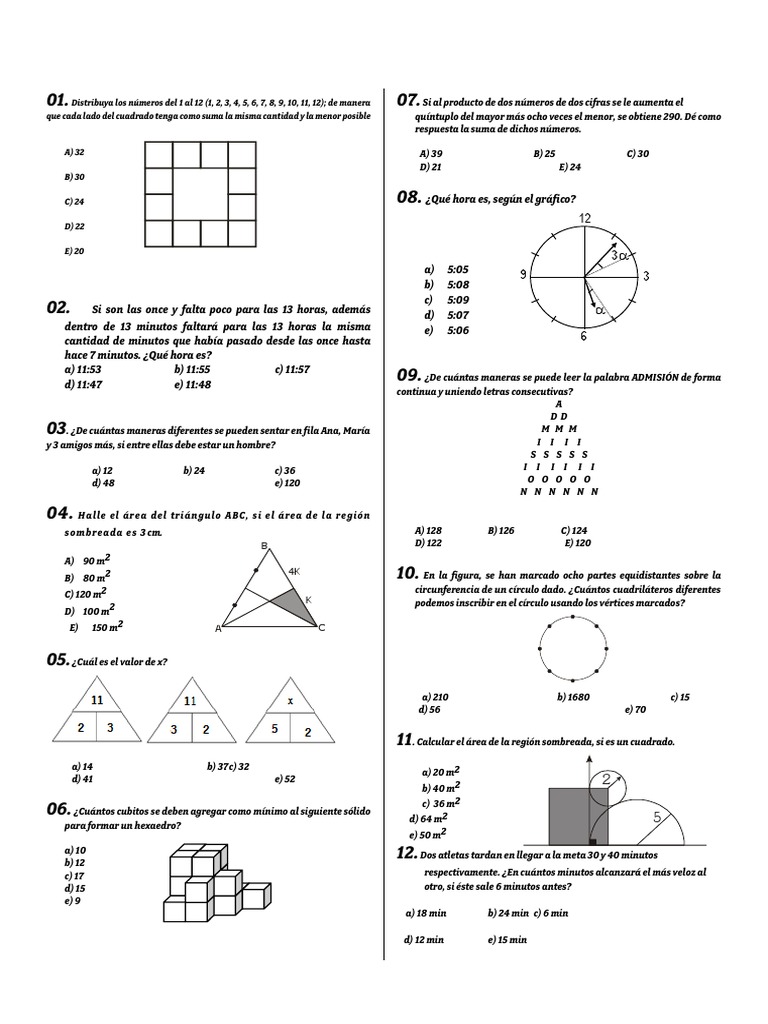 Seminario RM | PDF | Matemática Elemental | Geometría