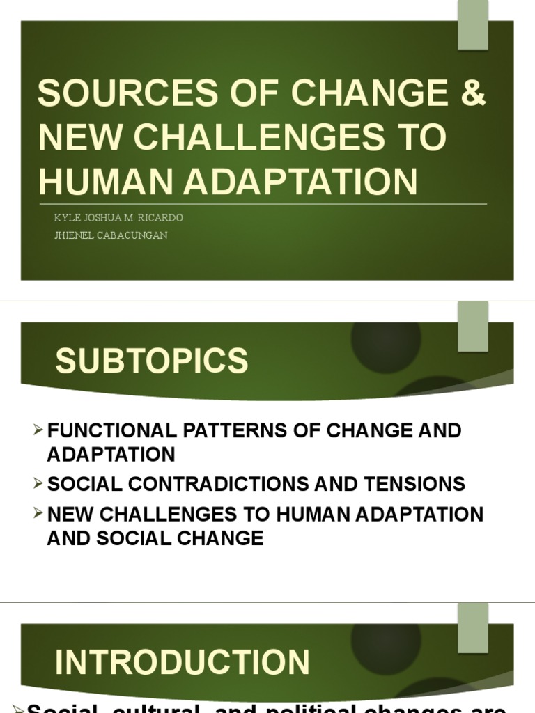 Human Adaptation to Change Challenges | PDF | Climate Change | Osmosis