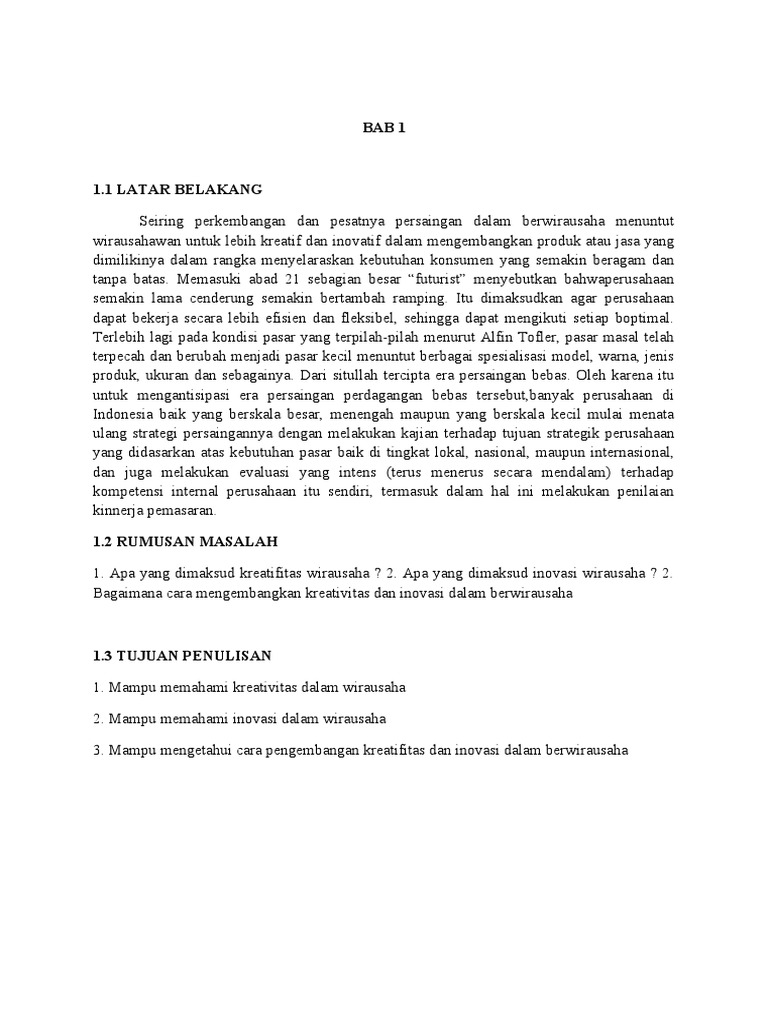 Isi Pembahasan Kewirausahaan | PDF