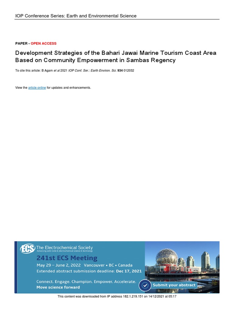 Development Strategies of The Bahari Jawai Marine Tourism Coast Area ...