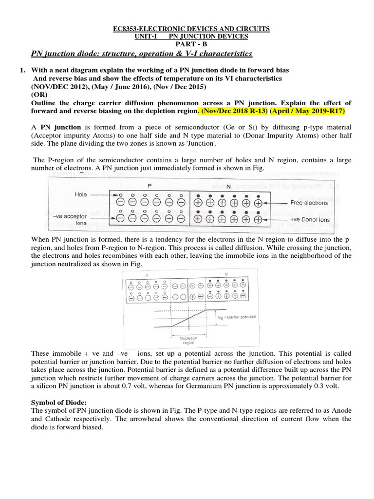 Edc-Ec8353 (2021-2022) - All Units | PDF | P–N Junction | Rectifier