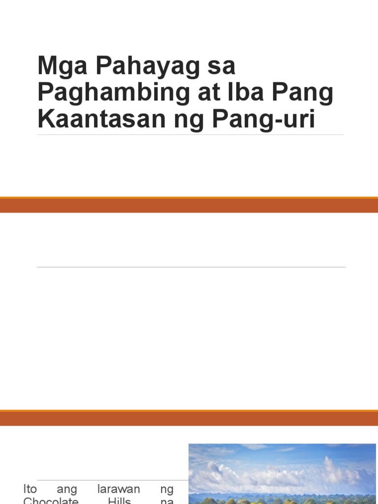 Aralin #4 Mga Pahayag Sa Paghambing at Iba Pang Kaantasan | PDF
