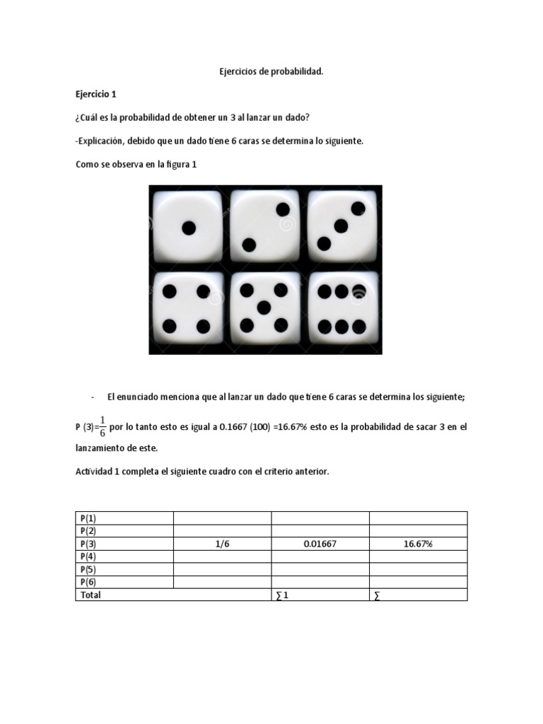 Ejercicios de Probabilidad | PDF
