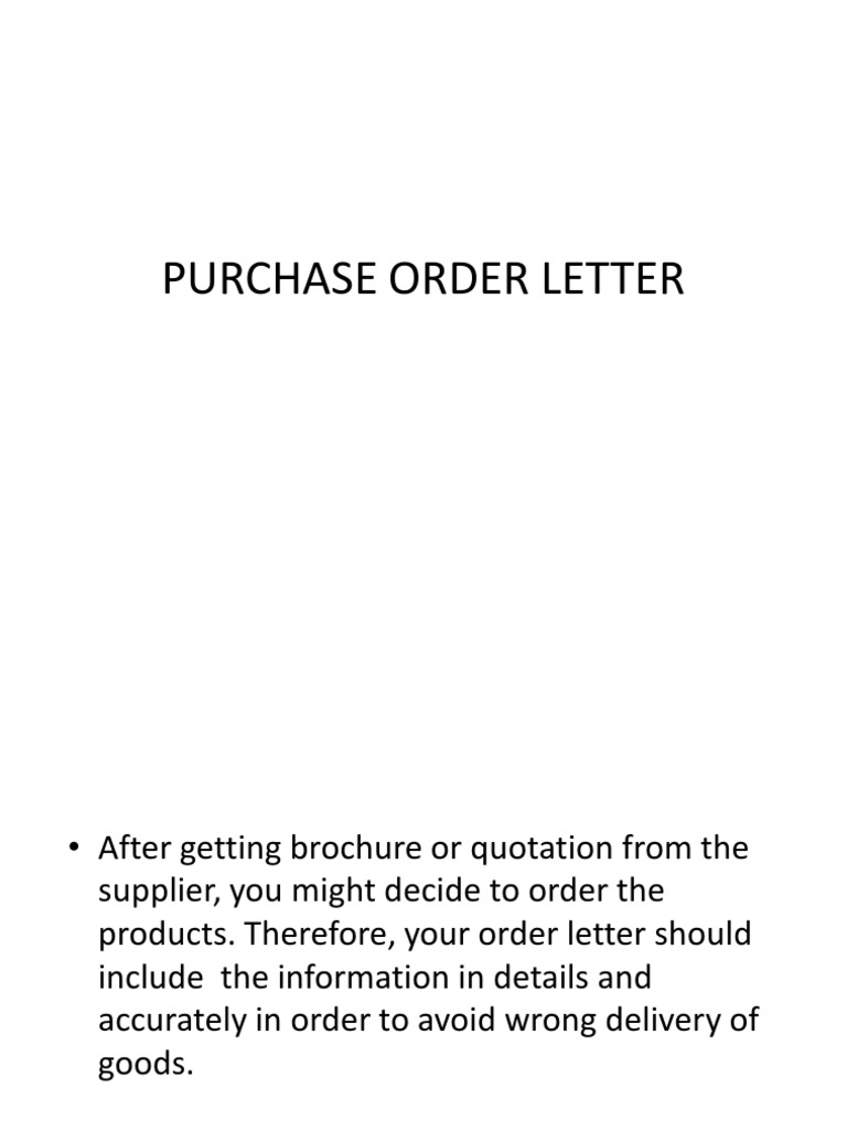 Purchase Request Letter