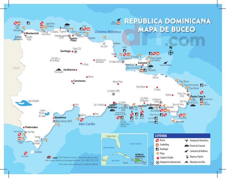 Mapa Buceo | PDF | República Dominicana | Hidrología
