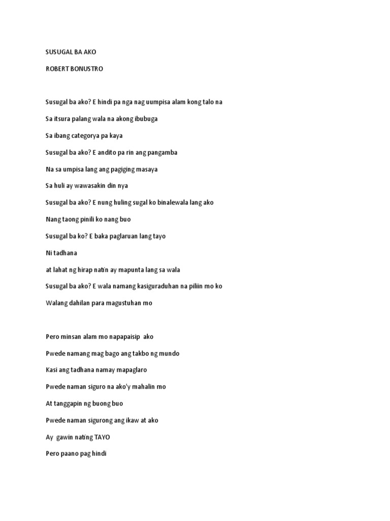 SUSUGAL BA AKO-WPS Office | PDF