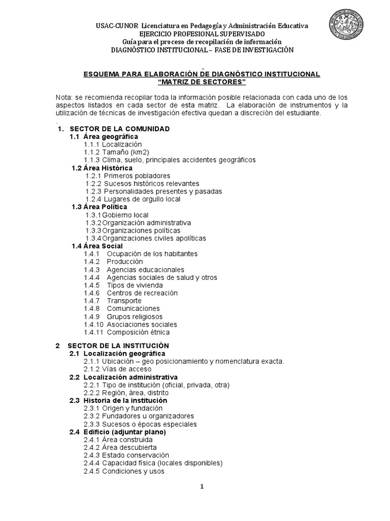 Guía Matriz de Sectores para Diagnostico EPS 2023 | PDF | Plan de estudios