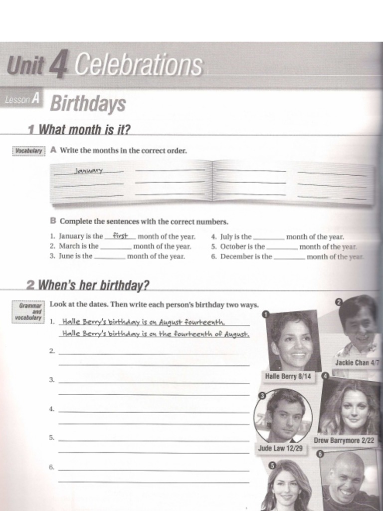 Workbook Unit 4 | PDF