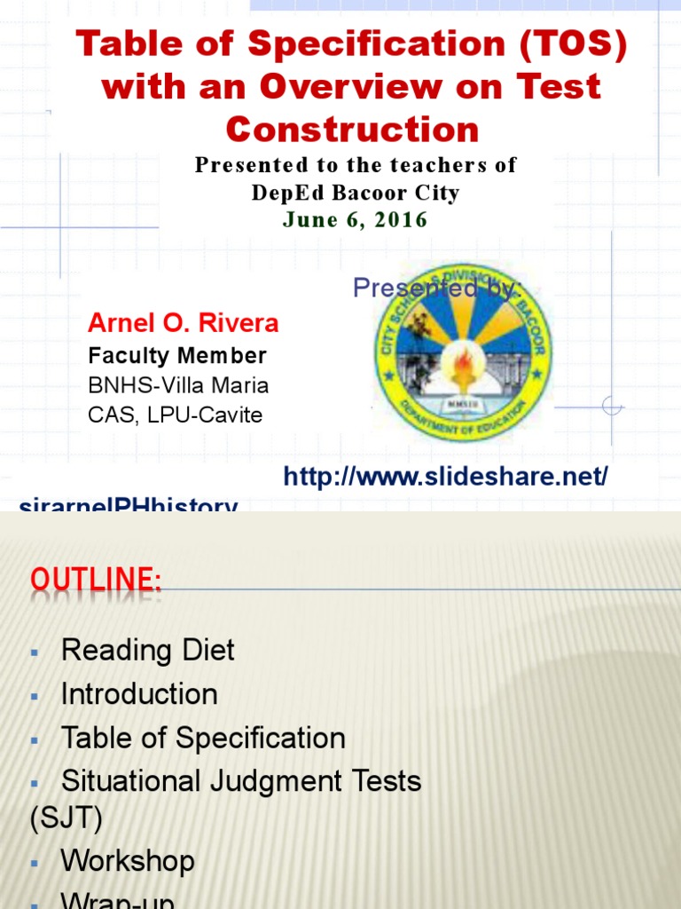 Optimizing Test Construction with TOS | PDF | Multiple Choice ...