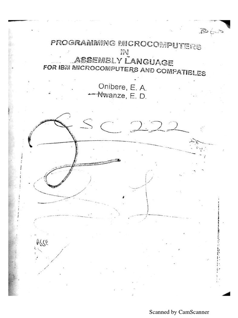 CSC222 (Programming Microcomputers in Assembly Language) | PDF