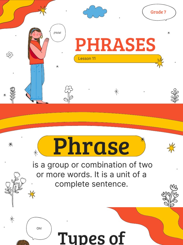 Lesson 11 - Phrases | PDF | Language Arts & Discipline