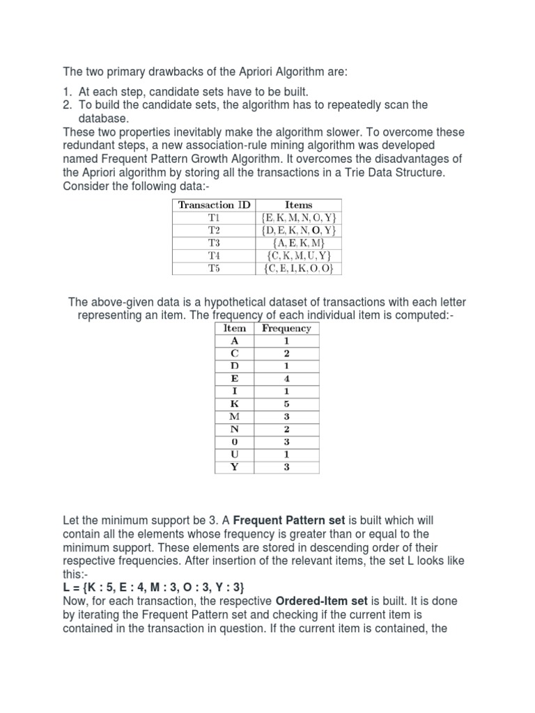 Fp Growth Algorithm Pdf Computer Data Theoretical Computer Science