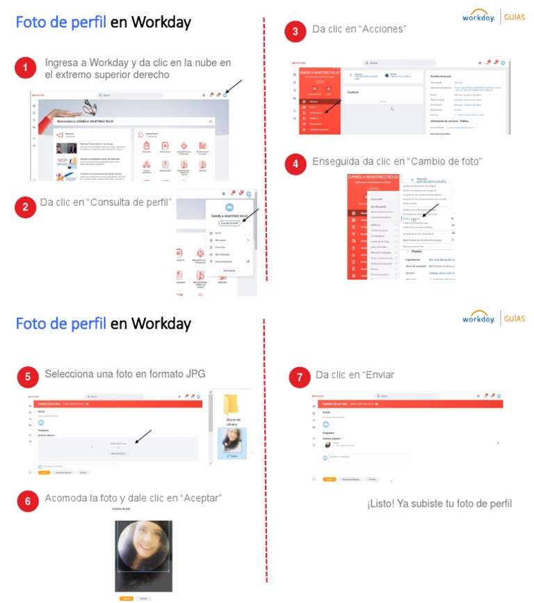 Guia-Foto de Perfil Workday | PDF