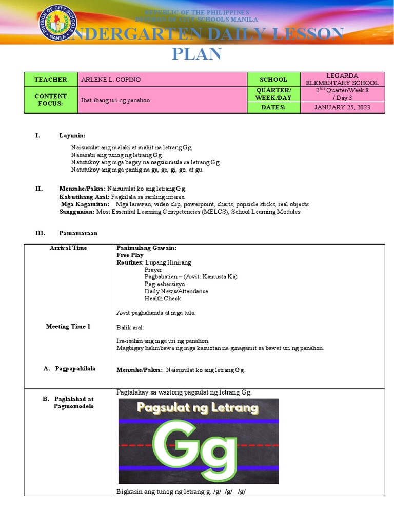 DLP Q2 Week 8 DAY 3 Letrang GG | PDF