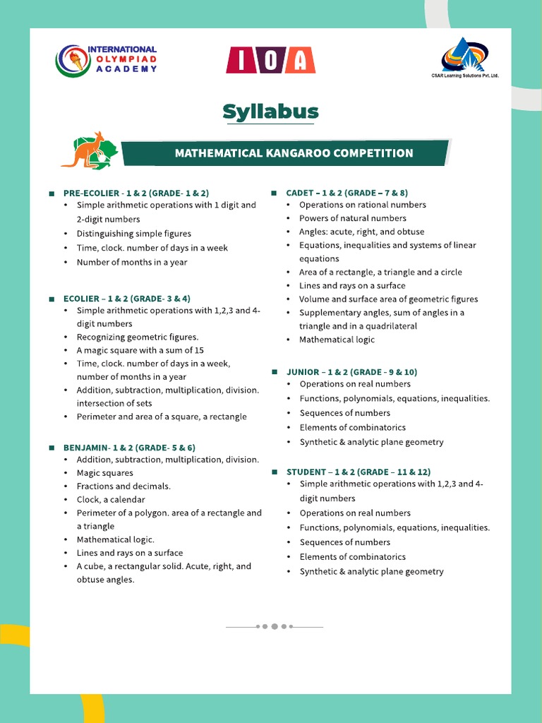 Ioa Syllabus 2022 2023 | PDF