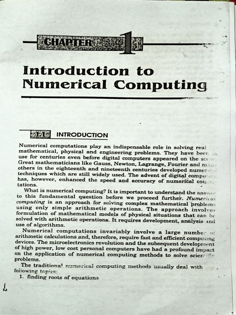 Chapter 1 | PDF | Numerical Analysis | Equations